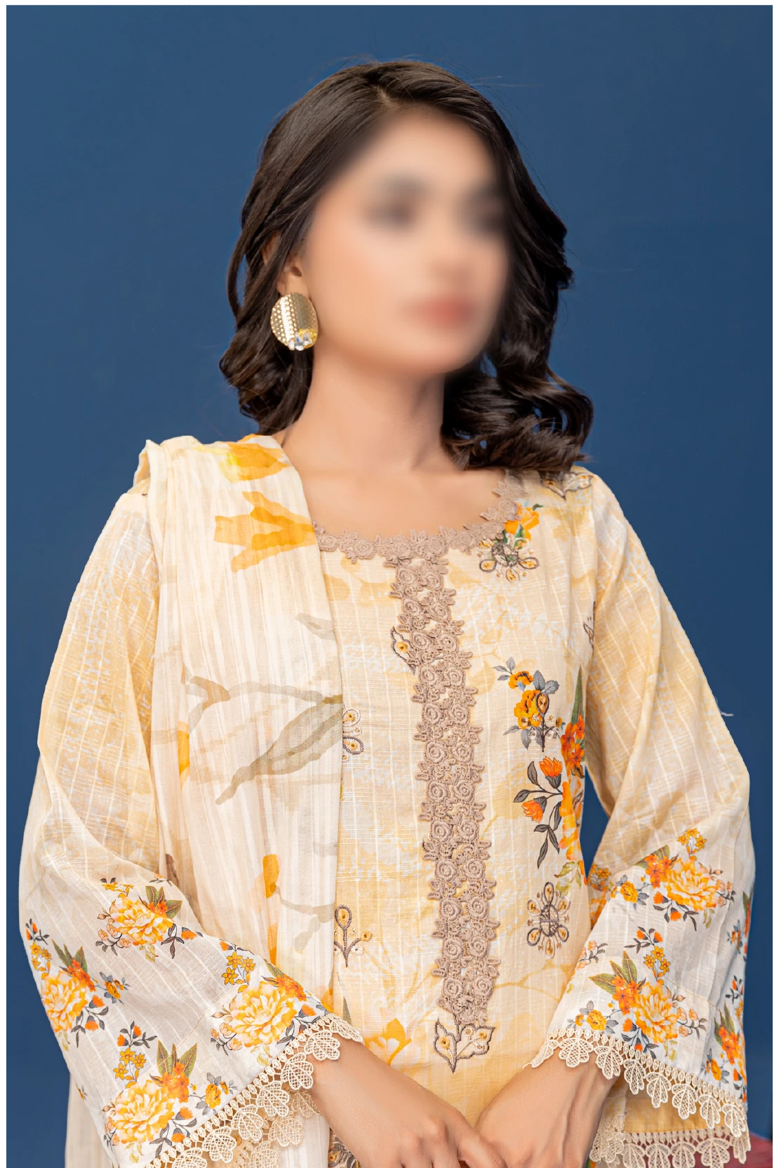 3 Piece - Digitally Printed Doriya Lawn - Riwayat 201 – WW Fabrics